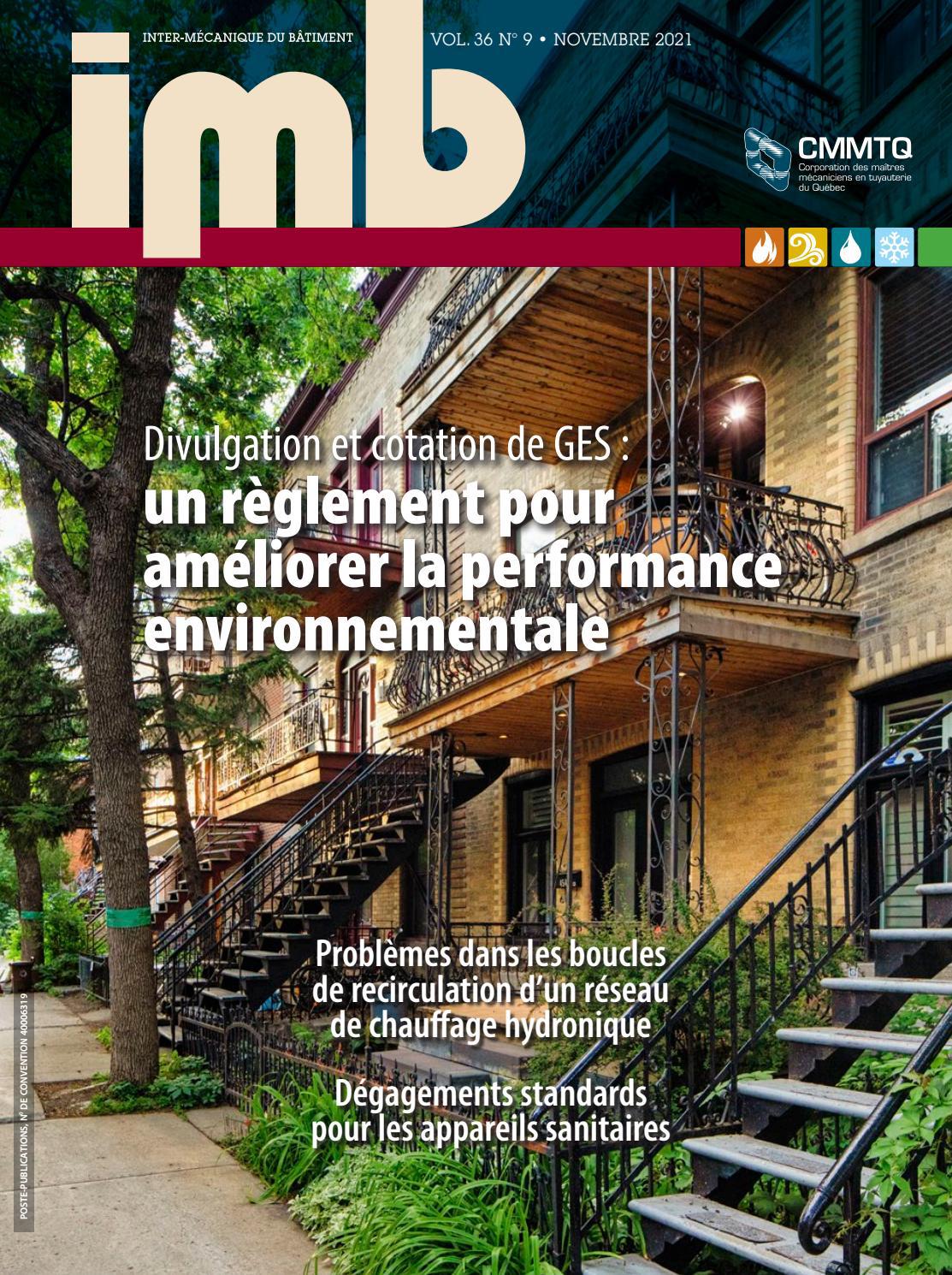 Inter-mécanique du bâtiment (IMB) | Vol. 36, n° 9 | Novembre 2021 by ...