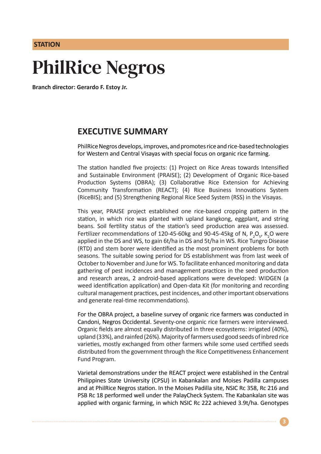 PhilRice Negros by LearnPH - Issuu