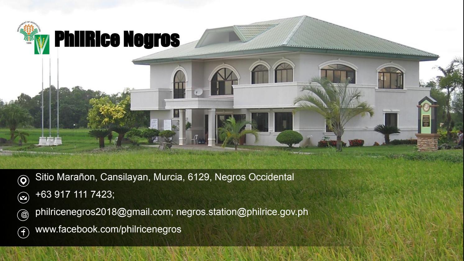 PhilRice Negros Profile by LearnPH - Issuu