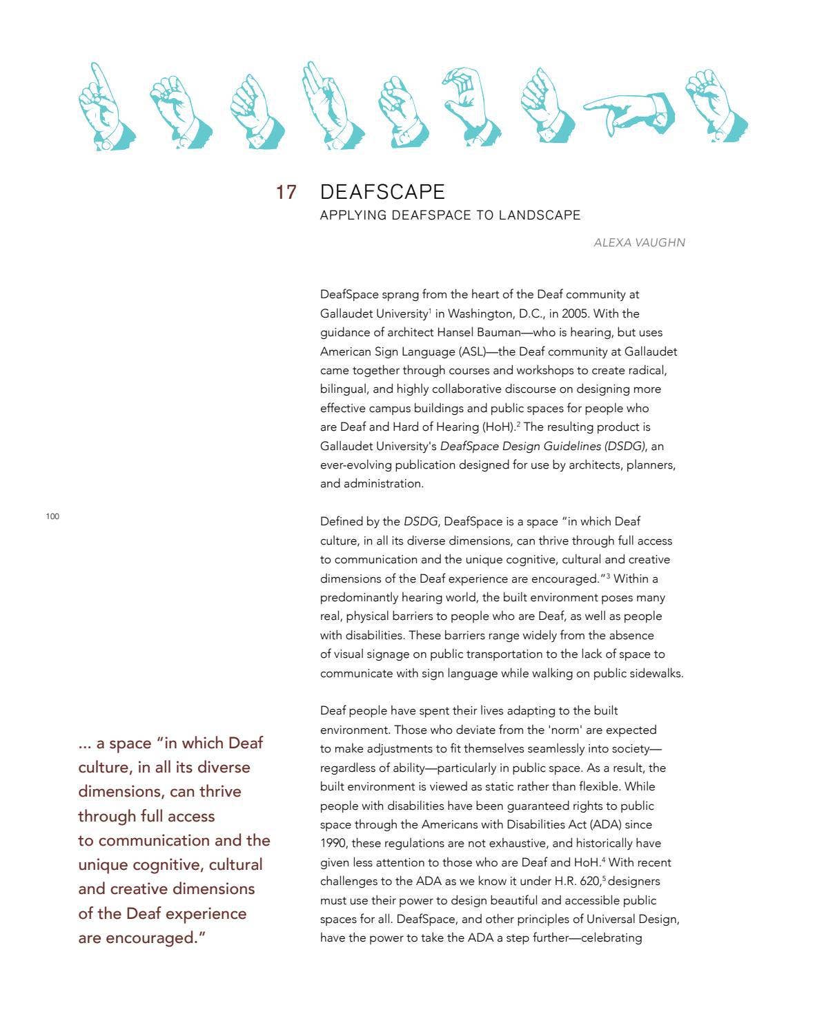 DeafScape: Applying DeafSpace to Landscape by Alexa Vaughn - Issuu
