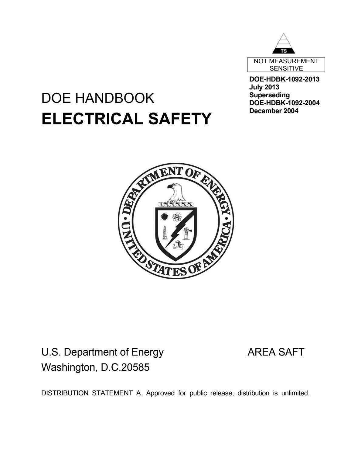 United States Department of Energy Electrical Safety Handbook Current ...