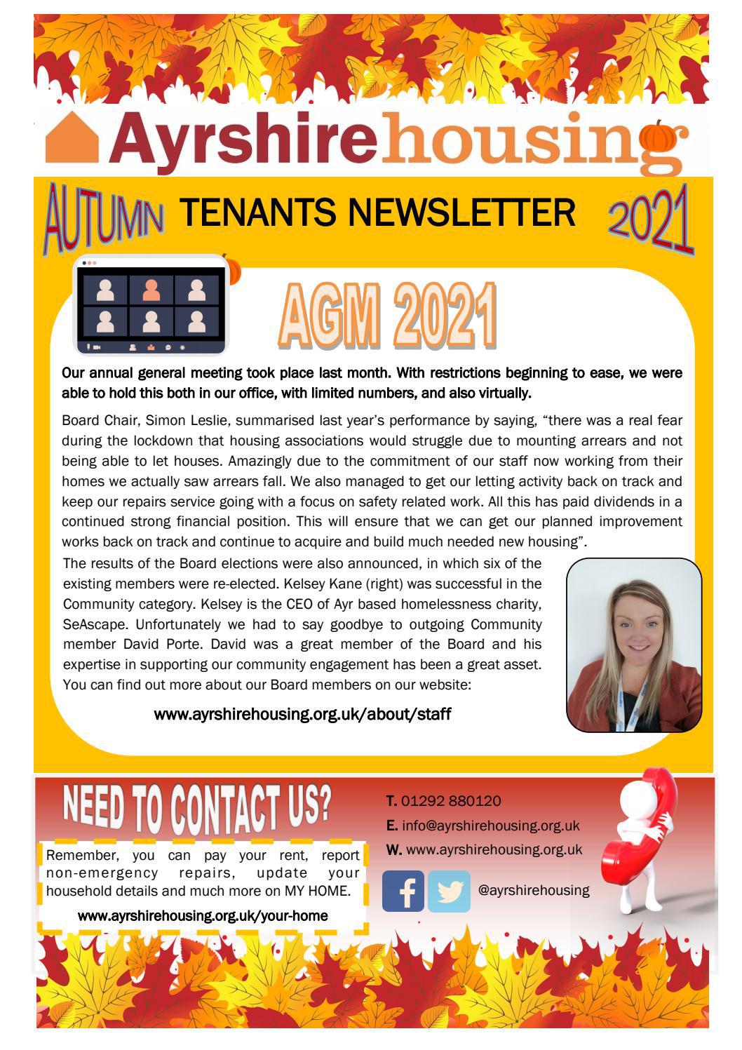 Autumn Tenant Newsletter by Ayrshire Housing - Issuu