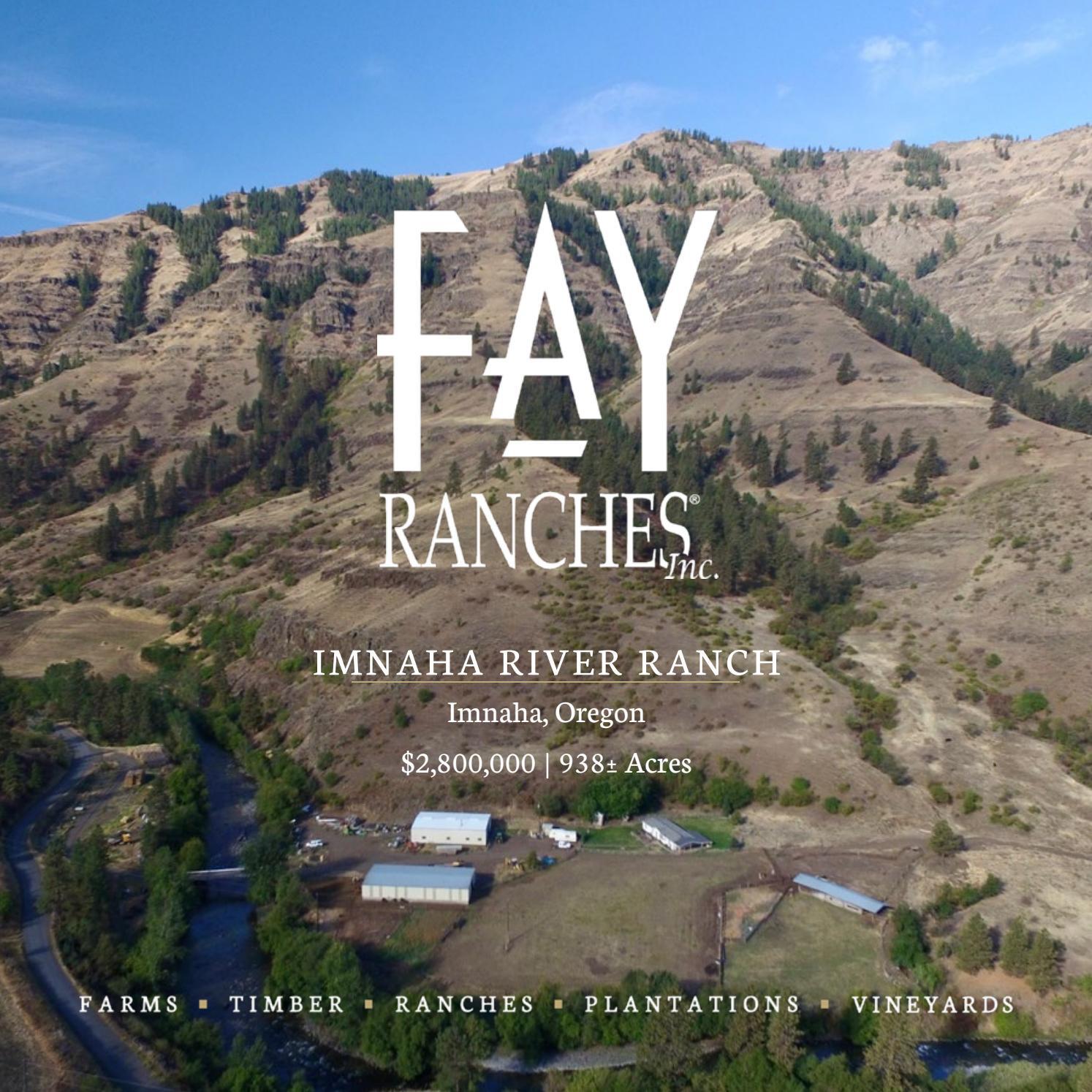 SOLD: Imnaha River Ranch | Fay Ranches by Fay Ranches - Issuu