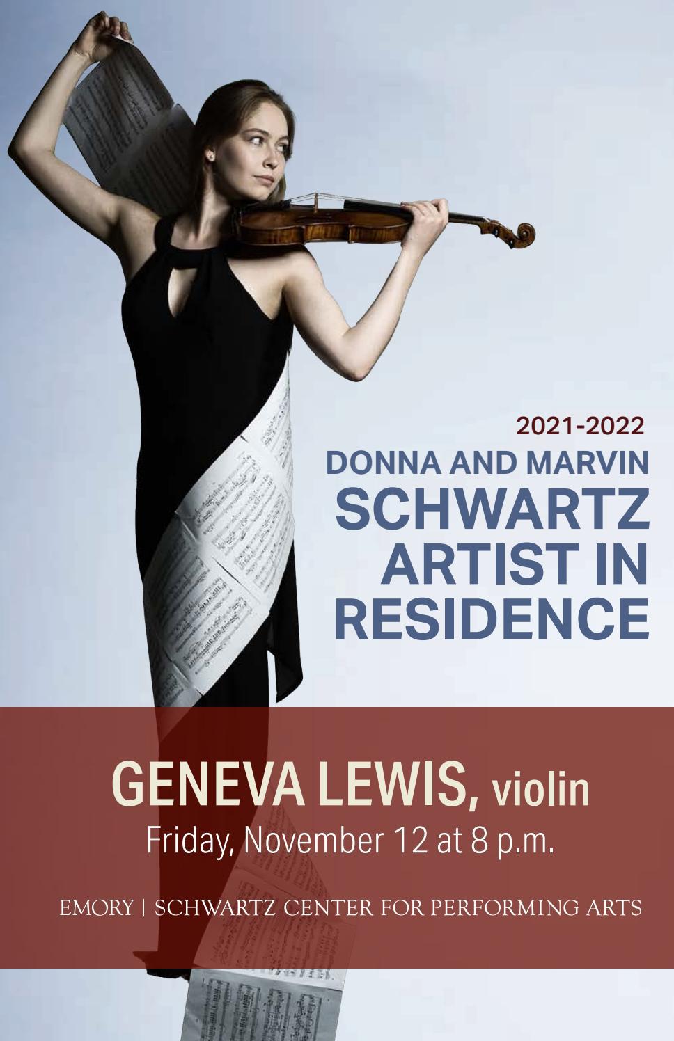 11/12/2021 Geneva Lewis, violin, Schwartz Artist in Residence by ...