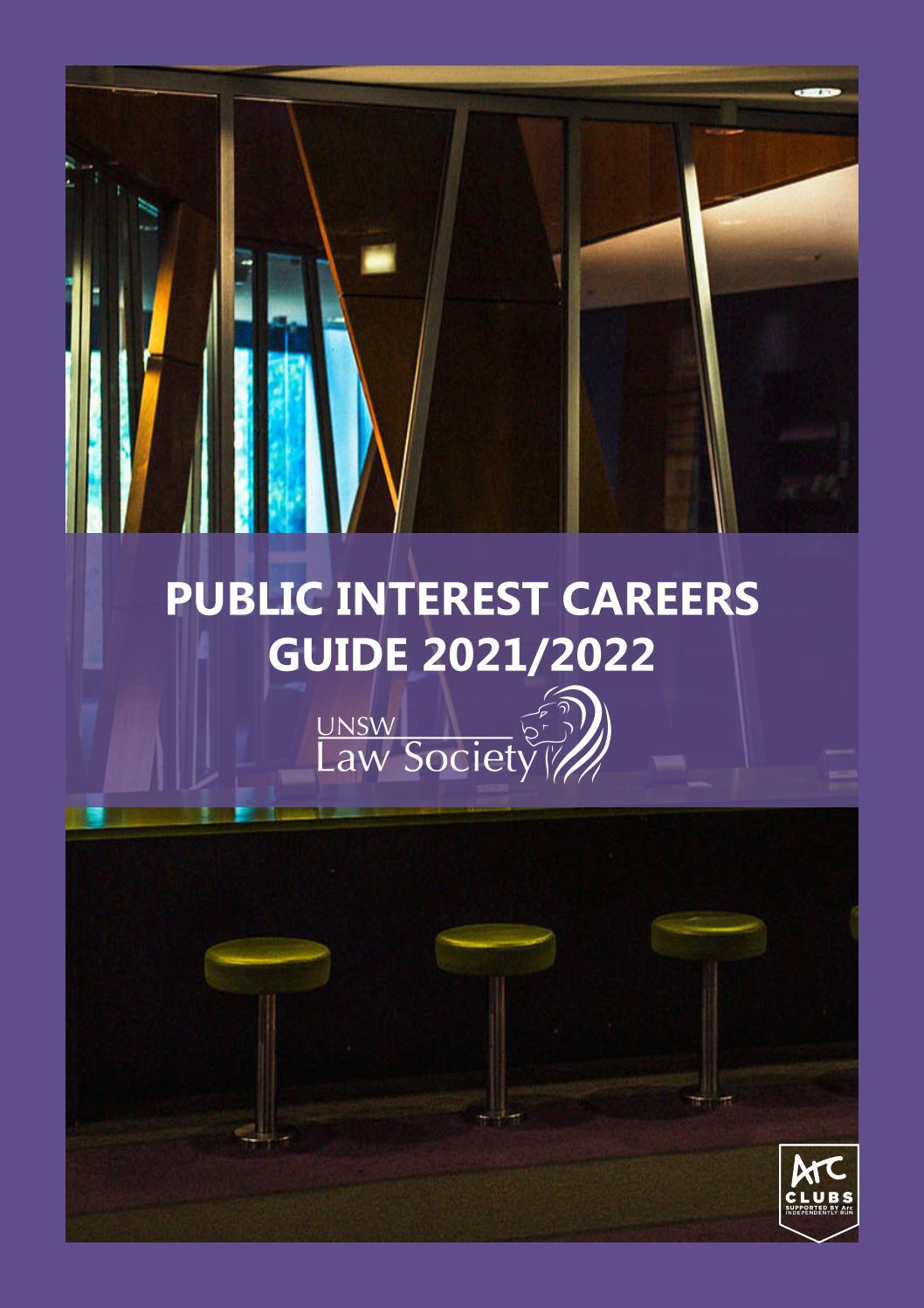 UNSW Law Society- Public Interest Careers Guide 2021/2022 by UNSW Law ...