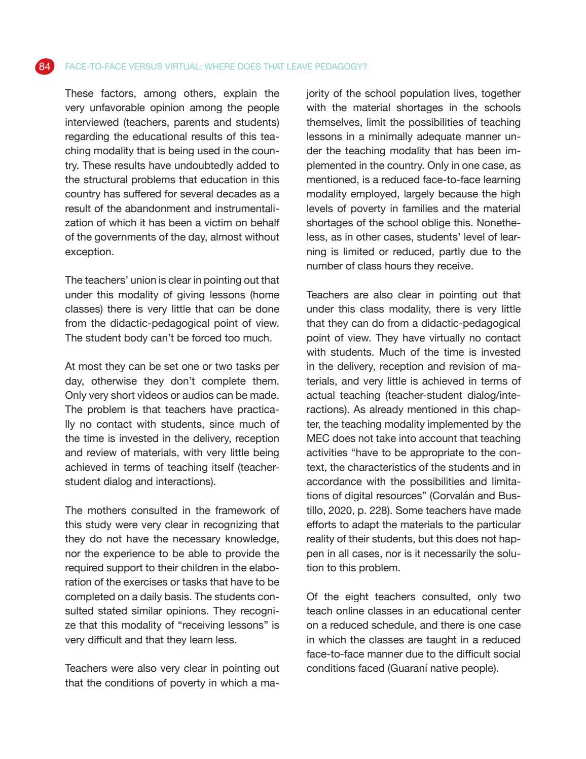 FACE-TO-FACE VERSUS VIRTUAL: Where does that leave pedagogy? by ...