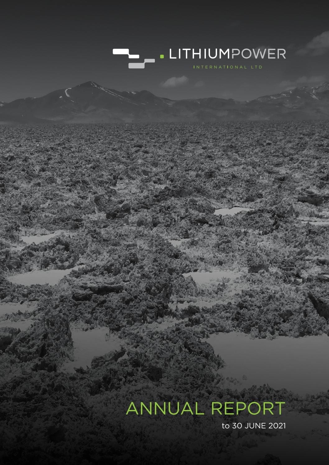 Lithium Power International 2021 Annual Report by APM Graphics ...