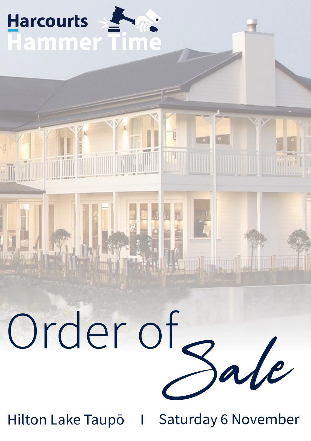 Harcourts Hammertime Order of Sale by harcourtstaupo - Issuu