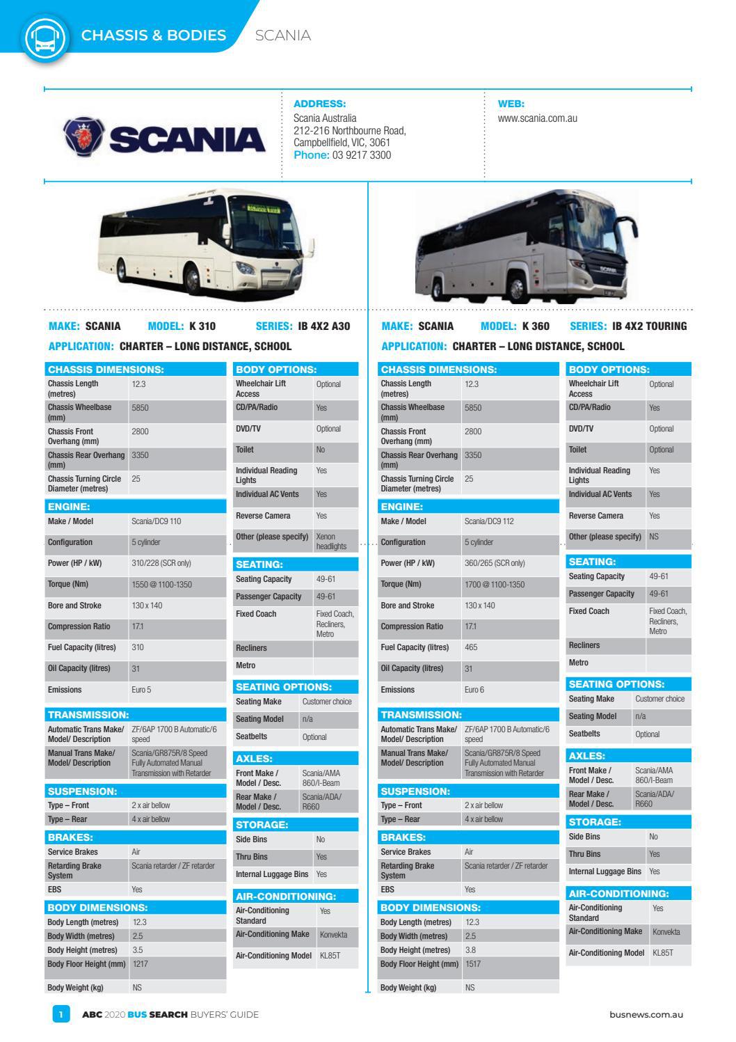 ABC Bus Search 2020 – Scania Chassis specifications by Prime Creative ...