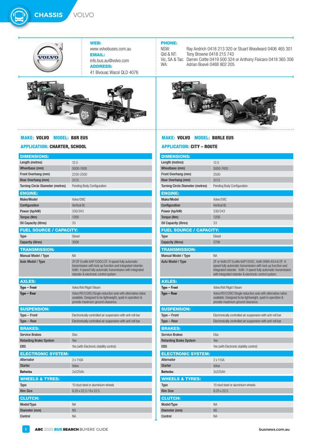 ABC Bus Search 2020 – Volvo Chassis specifications by Prime Creative ...