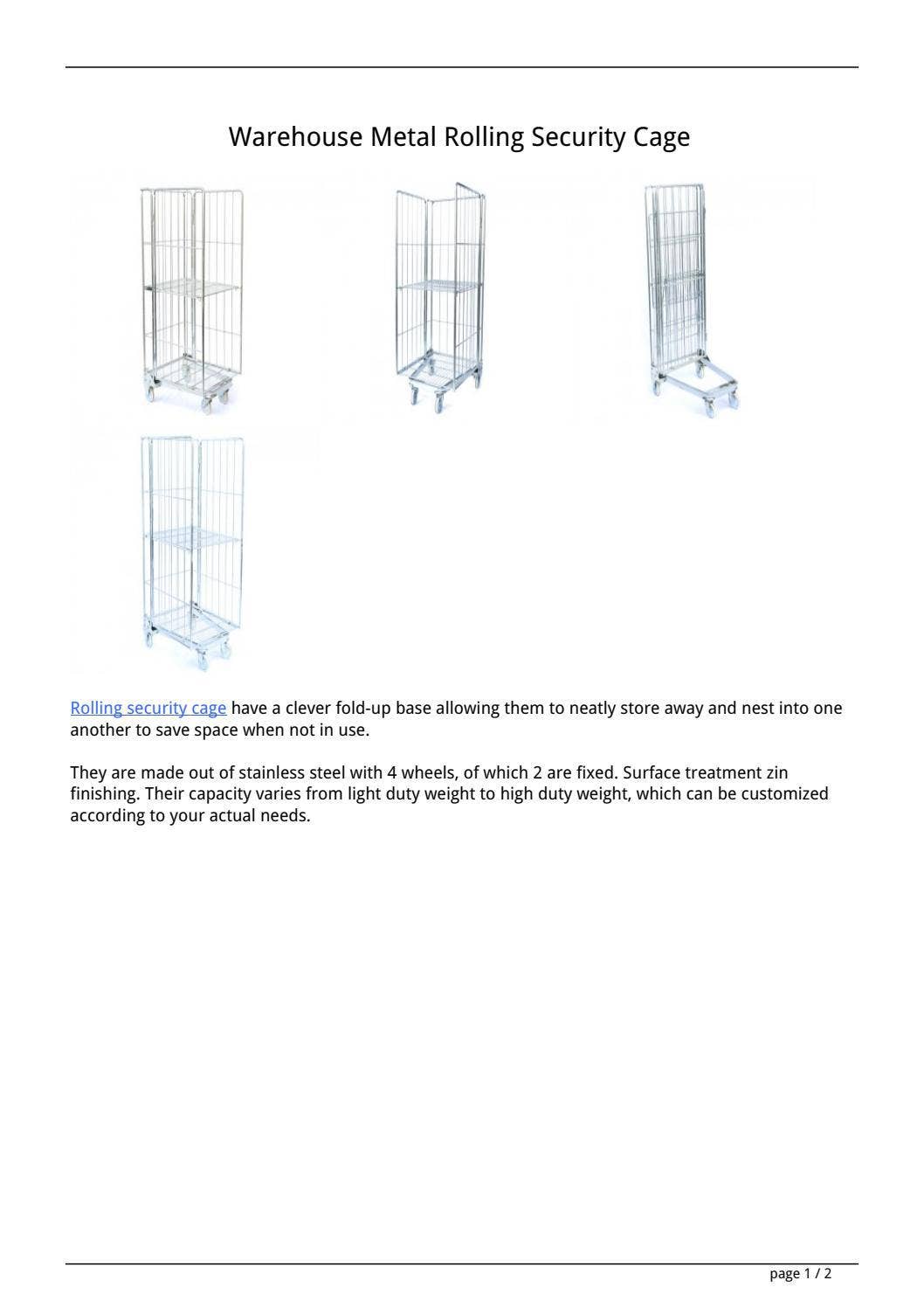 Warehouse Metal Rolling Security Cage by Spieth Warehouse Racking - Issuu