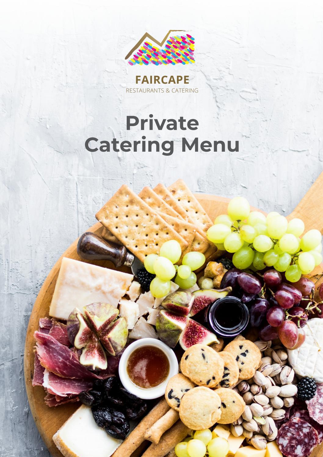 Private Catering Platter Menu 2021 by Faircape-Group - Issuu