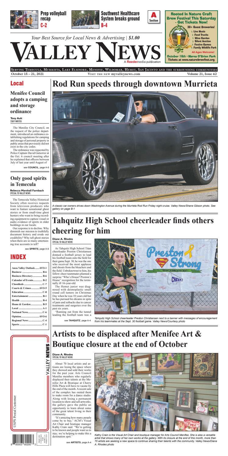 Valley News, October 15, 2021 by Village News, Inc. - Issuu