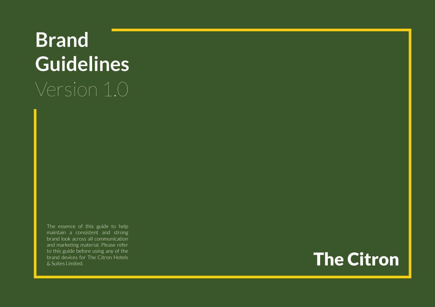 Citron Hotel Brand Book by Dradic Ideas - Issuu
