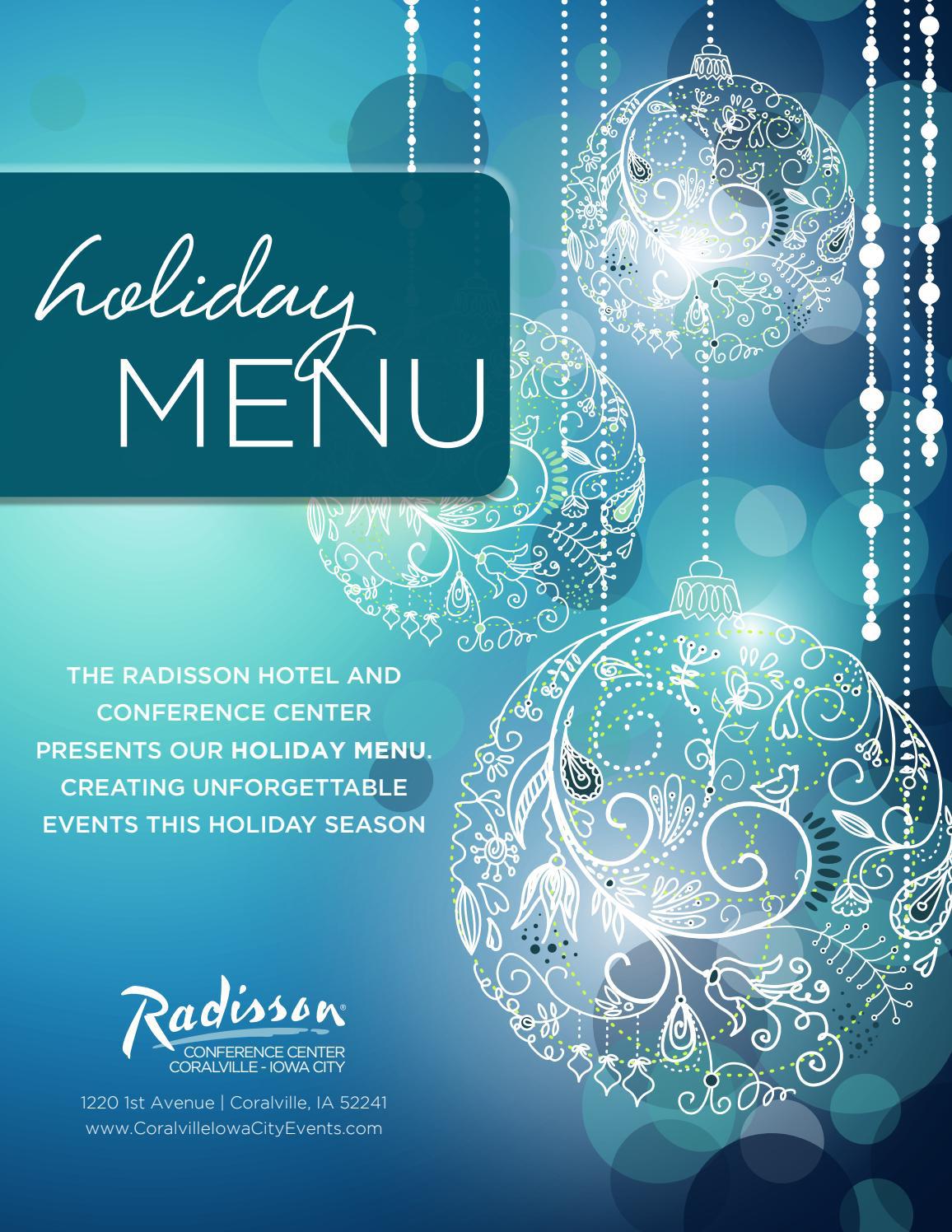138 - Radisson Coralville Holiday Menu by Kinseth Hospitality Companies ...