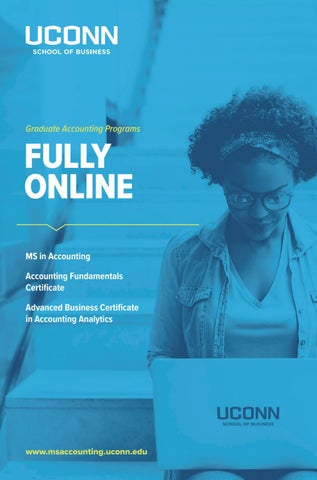 UConn Online MS in Accounting (MSA) - Program Brochure by UConn School ...