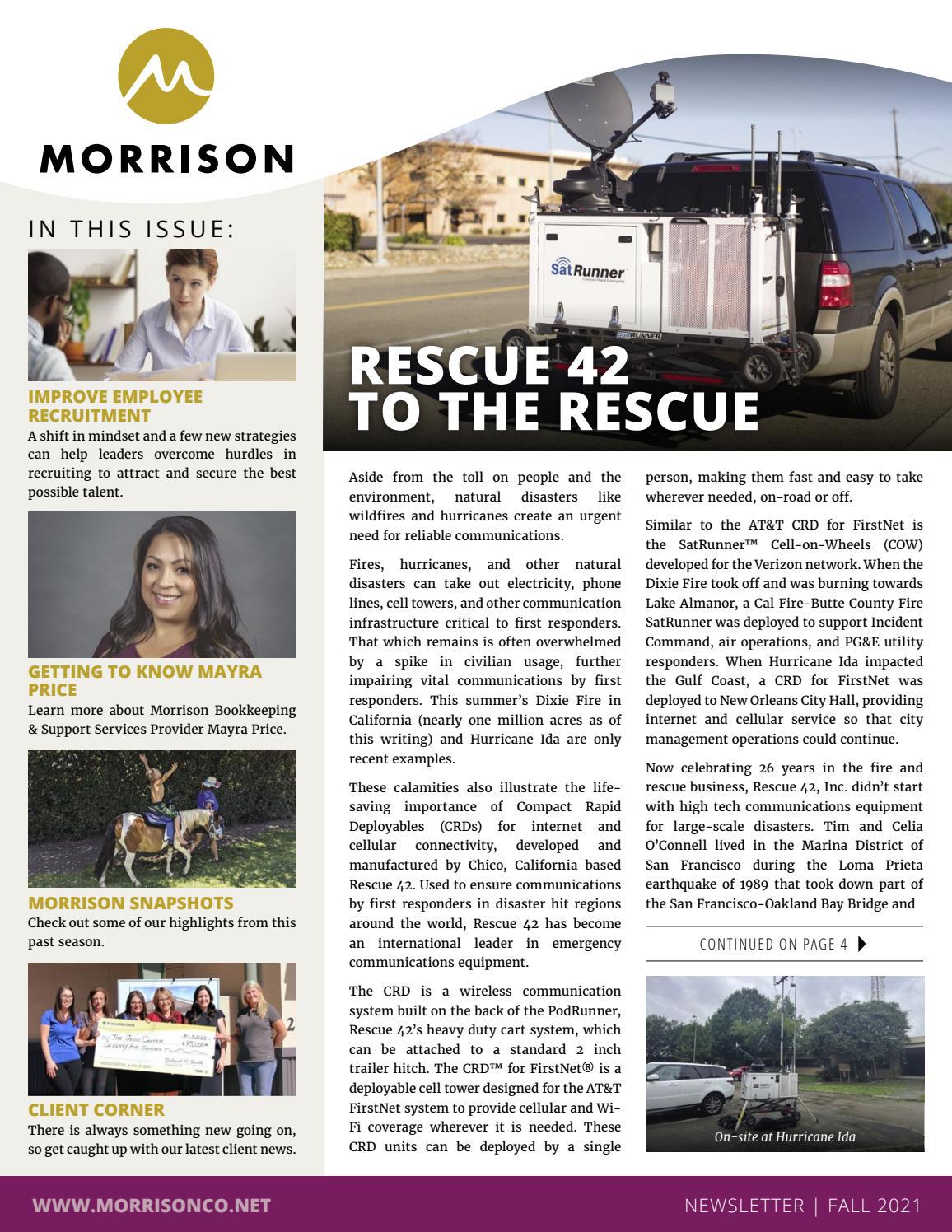 Morrison Newsletter - Fall 2021 by MORRISON - Issuu