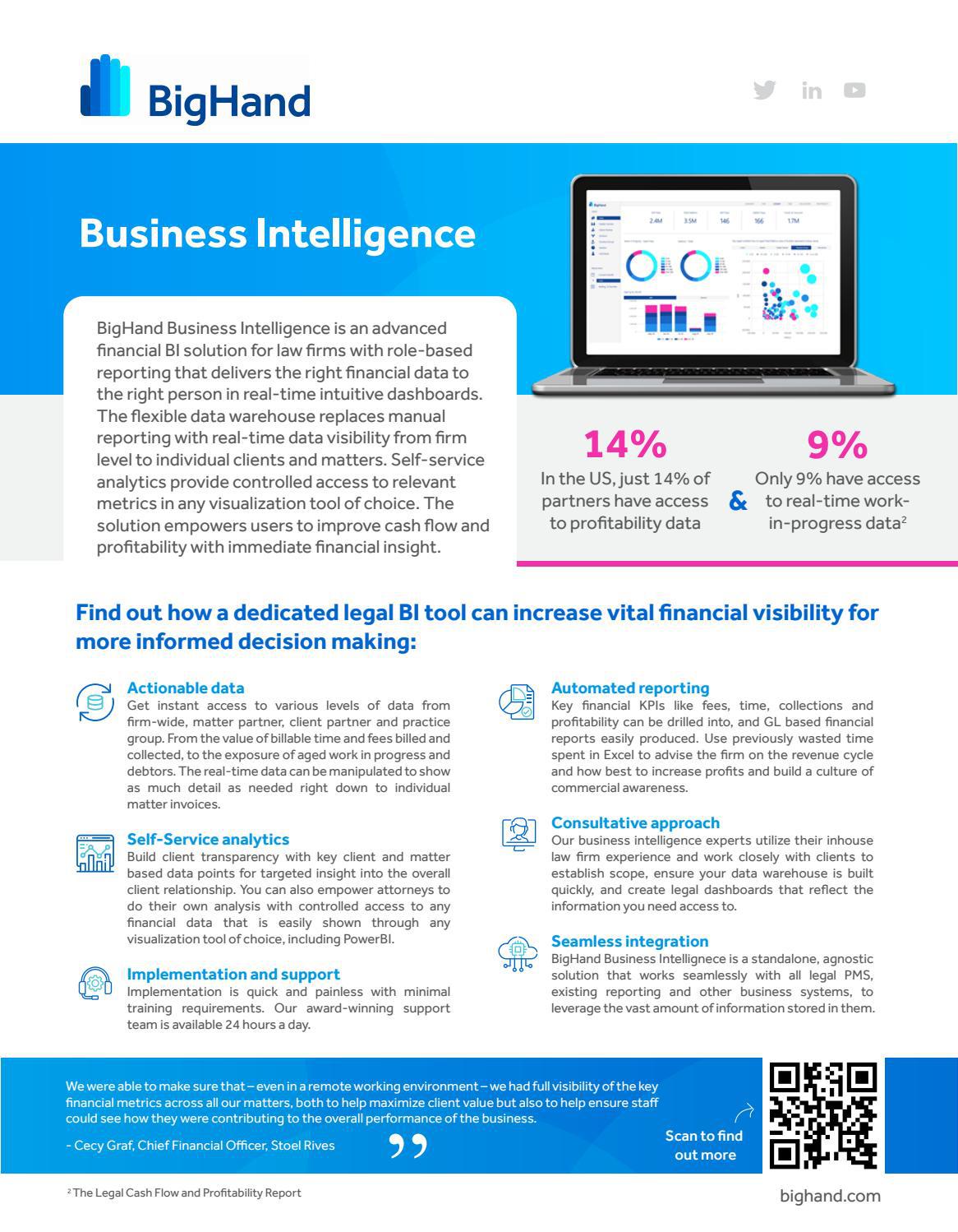 BigHand Business Intelligence Product Sheet (NA) by BigHandMedia - Issuu