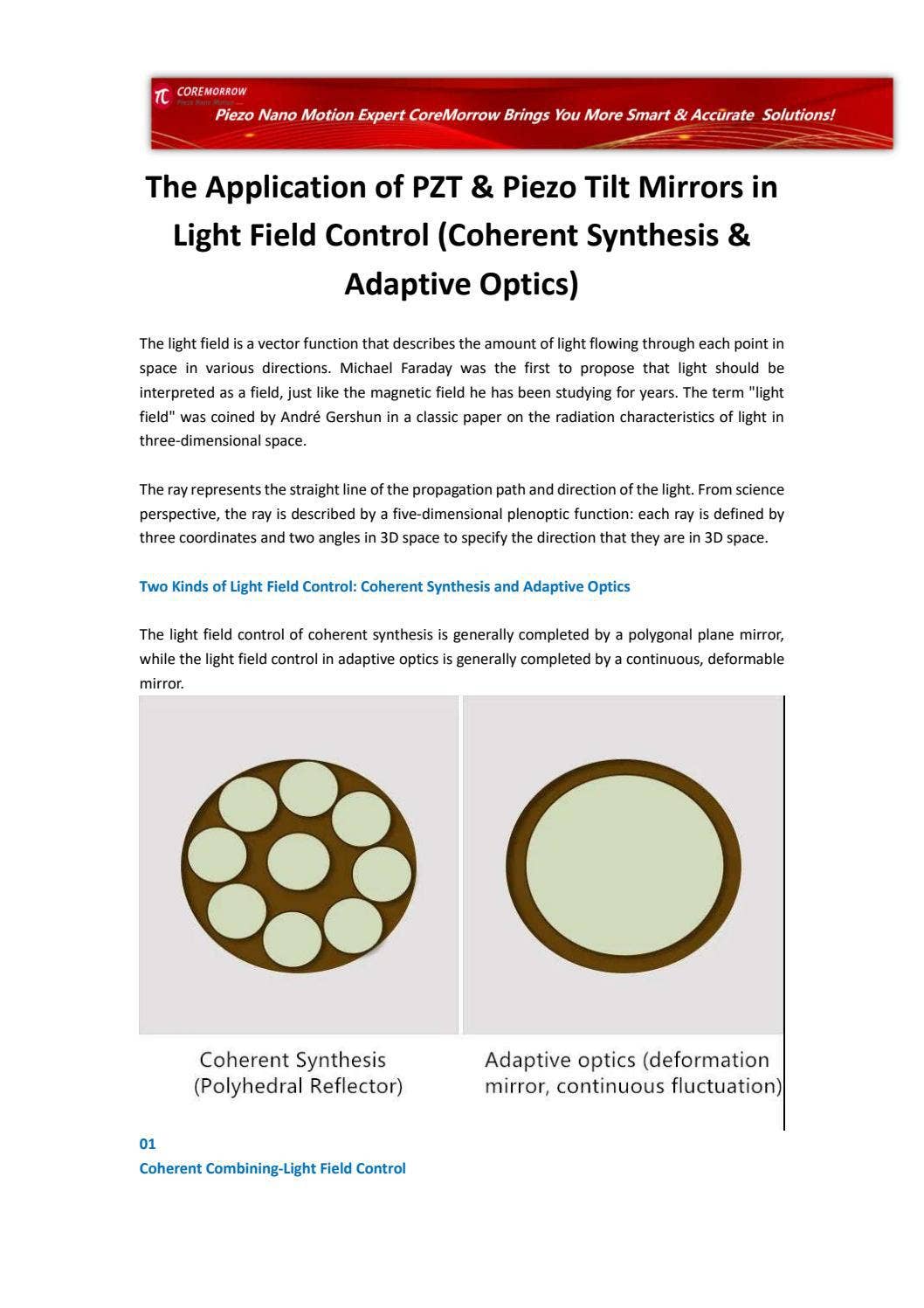 The Application of PZT & Piezo Tilt Mirrors in Light Field Control ...