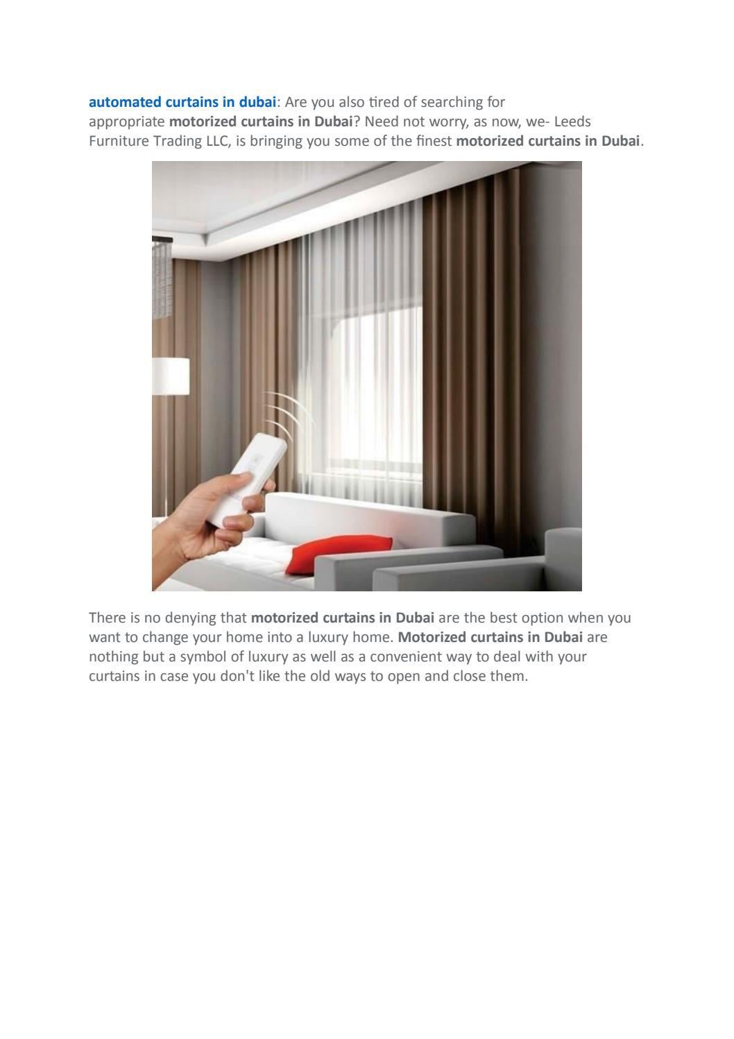 automated curtains in dubai by leeds furnishing - Issuu
