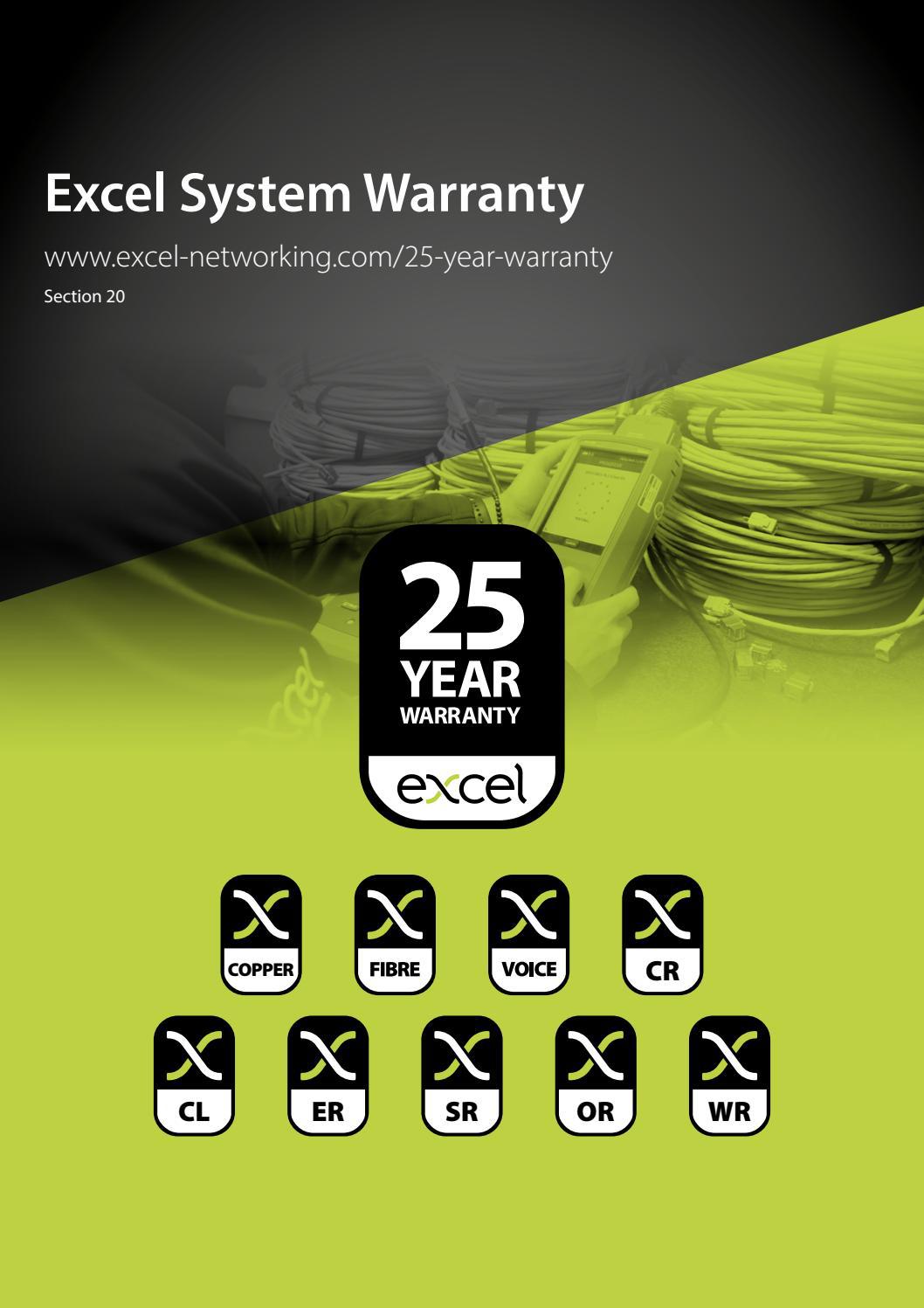 Excel Encyclopaedia V5 - Excel System Warranty by Mayflex - Issuu