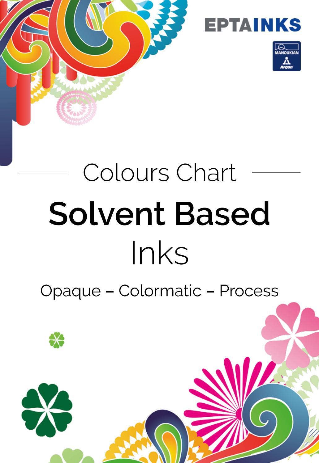 Solvent Based inks – Colours Chart (Manoukian Argon) by Eptanova - Issuu