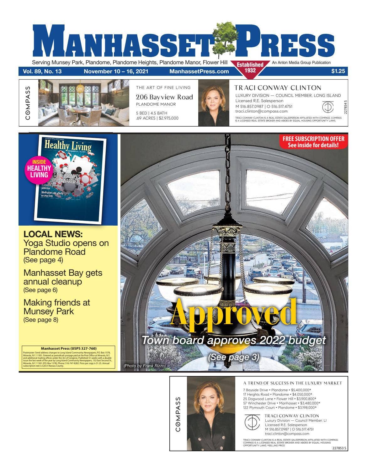 Manhasset Press 11/10/21 edition is published weekly by Anton Media ...