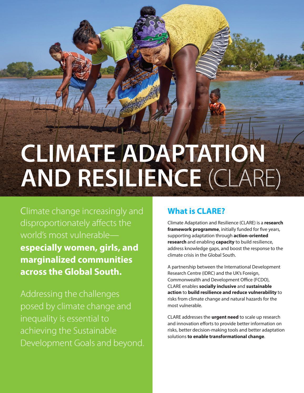 CLIMATE ADAPTATION AND RESILIENCE (CLARE) by IDRC | CRDI - Issuu