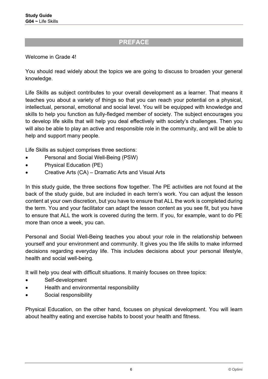 Life Skills Grade 4 Study Guide by Impaq - Issuu