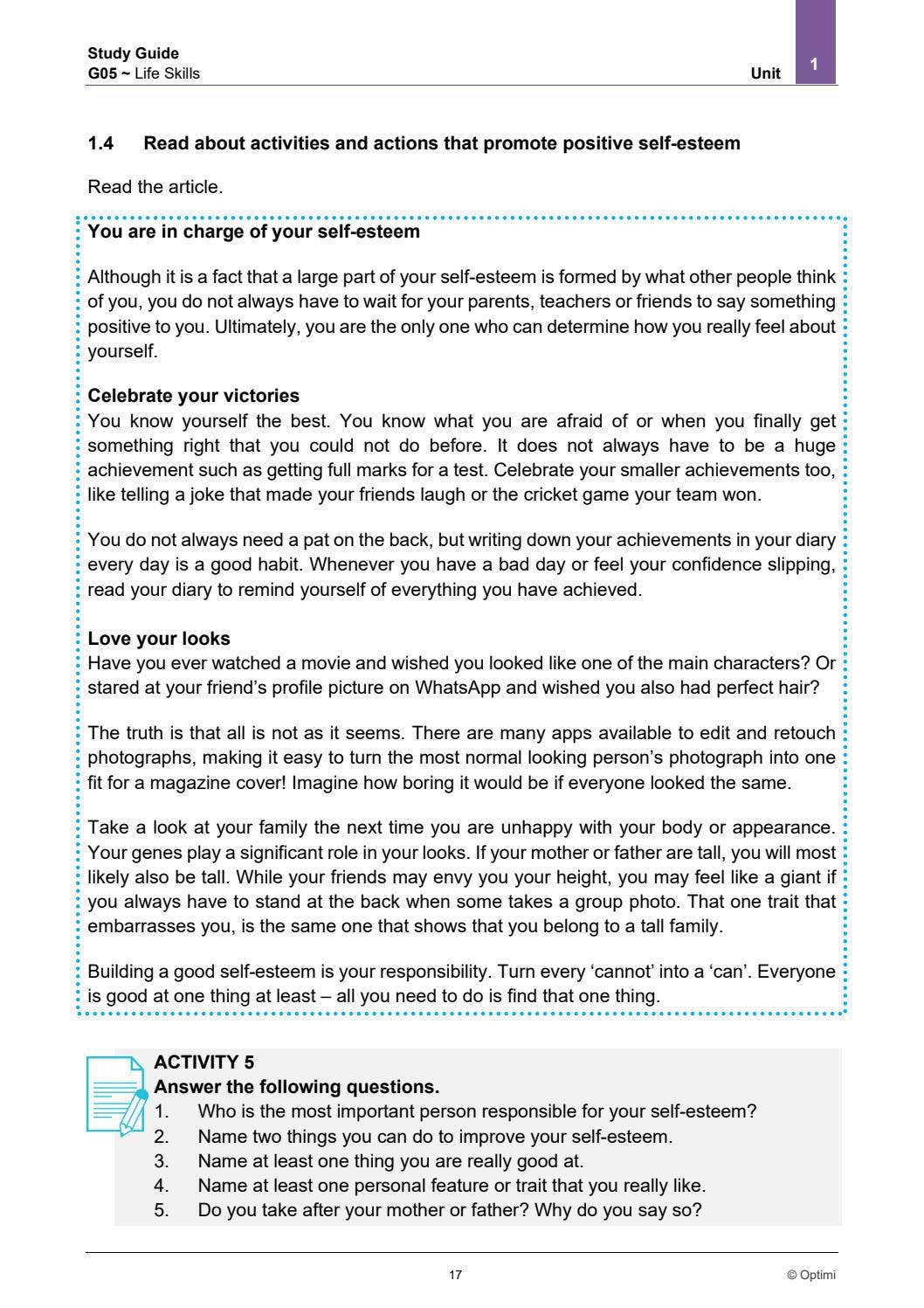 Life Skills Grade 5 Study Guide by Impaq - Issuu