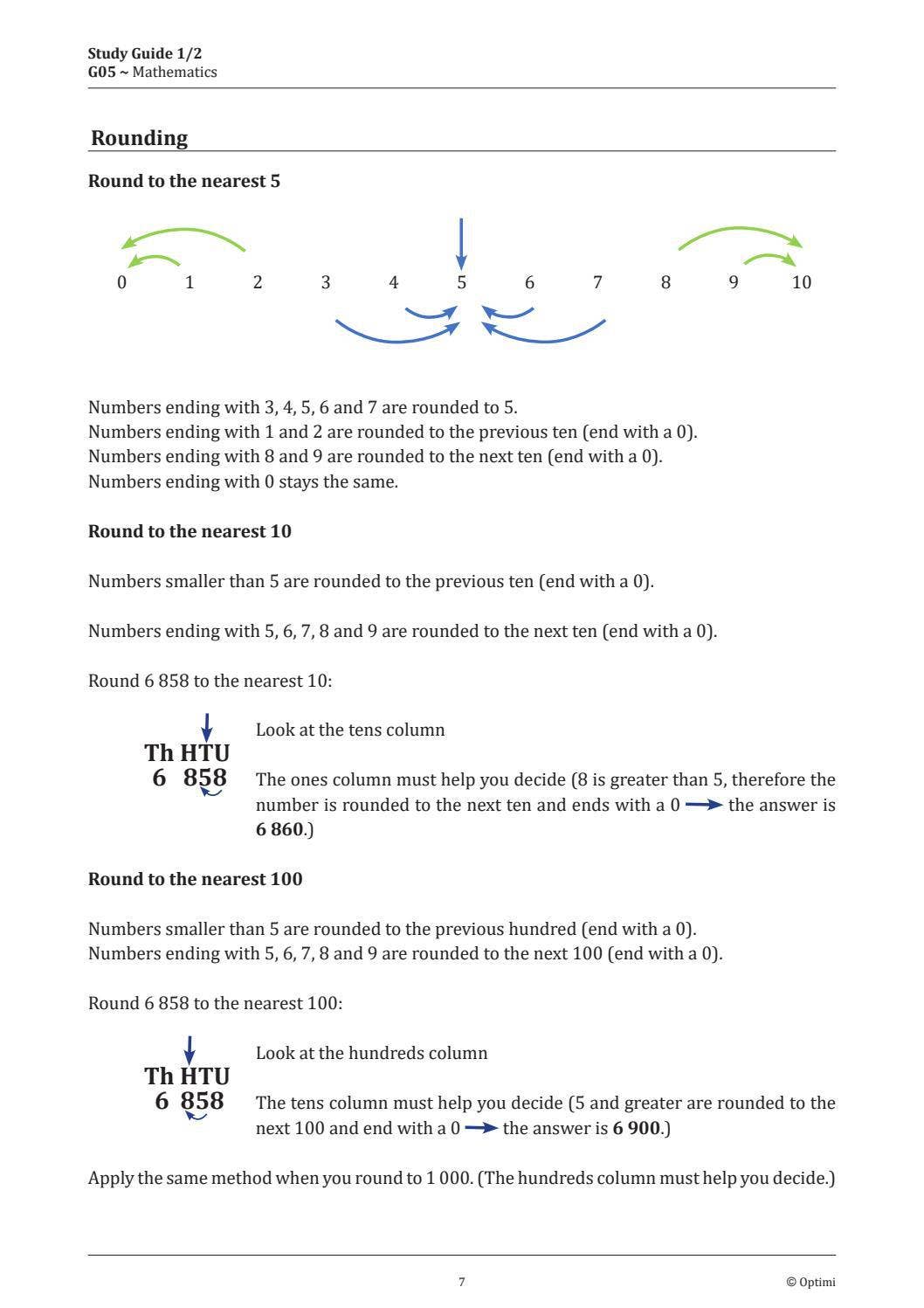 Mathematics Grade 5 Study Guide 1/2 by Impaq - Issuu
