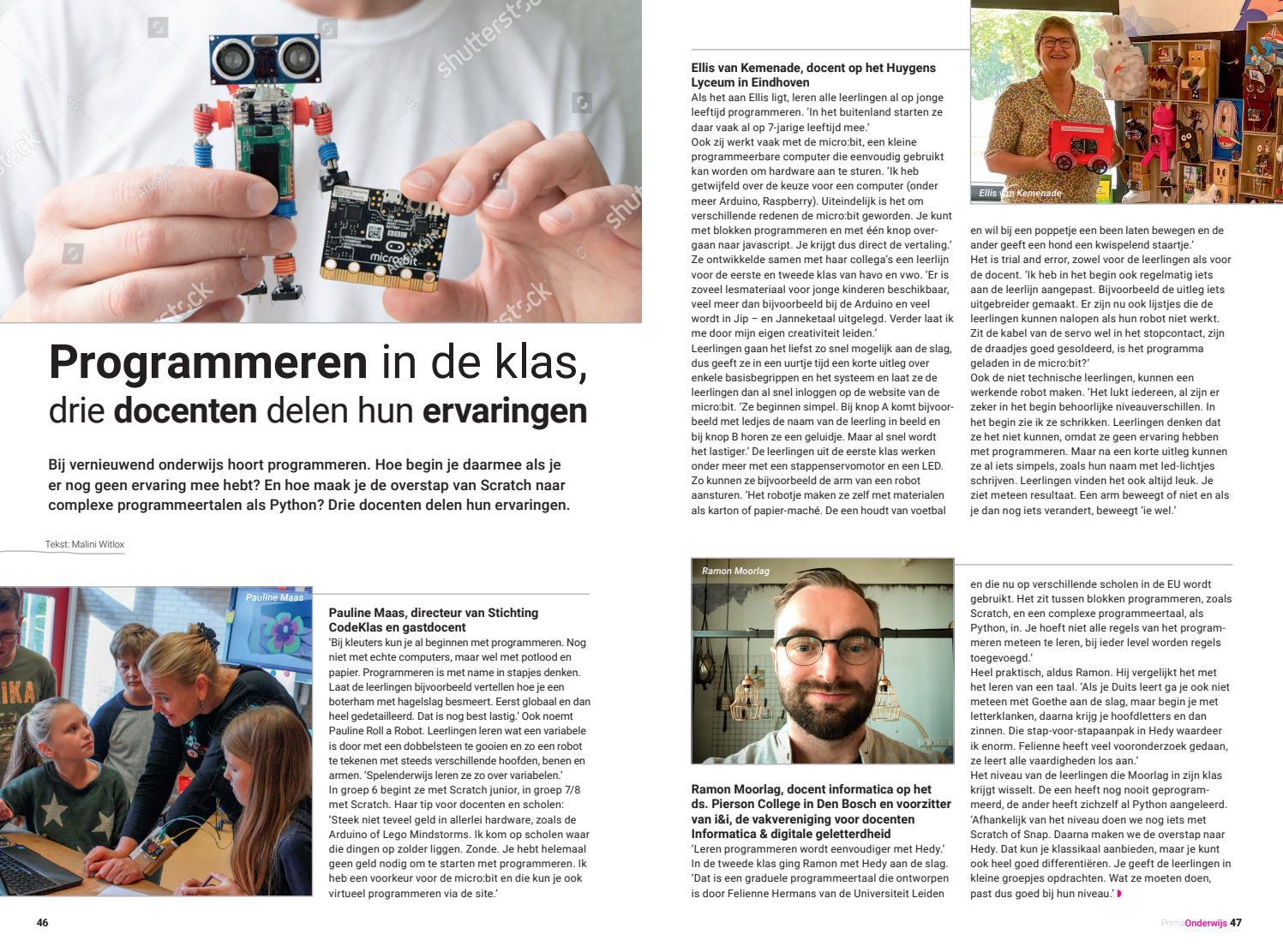 Programmeren in de klas, drie docenten delen hun ervaringen by Malini ...