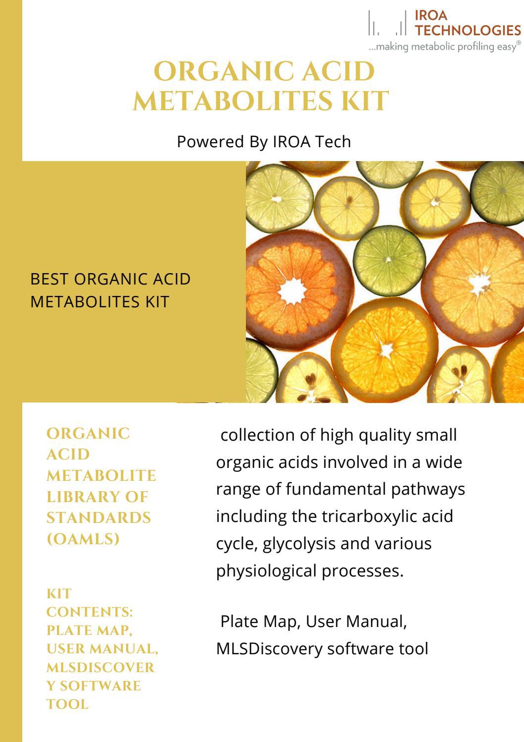 Organic Acid Metabolites Kit By IROA Technologies by Iroa Technologies ...