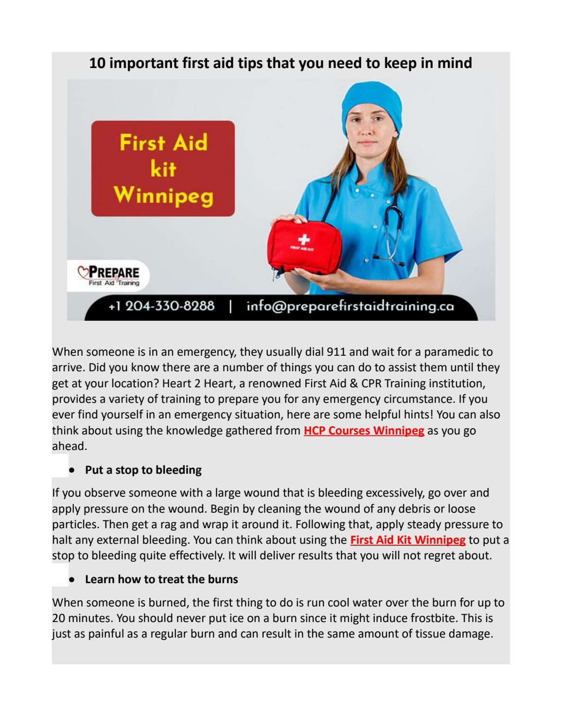 10 important first aid tips that you need to keep in mind by Prepare ...