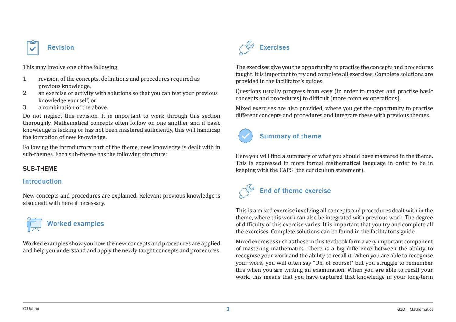 Mathematics Grade 10 Study Guide 1/2 by Impaq - Issuu