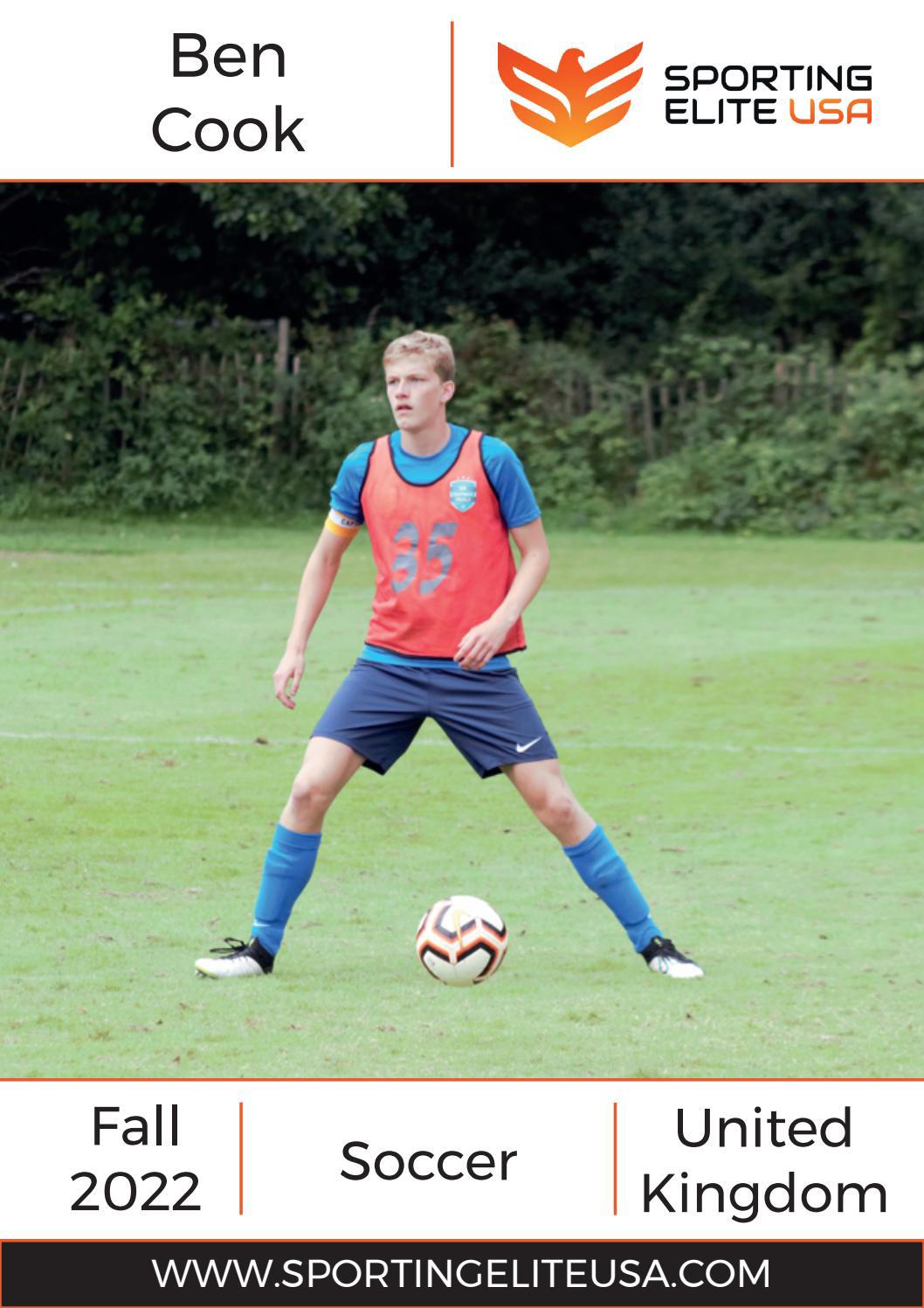 Ben Cook Sporting CV by Sporting Elite USA - Issuu