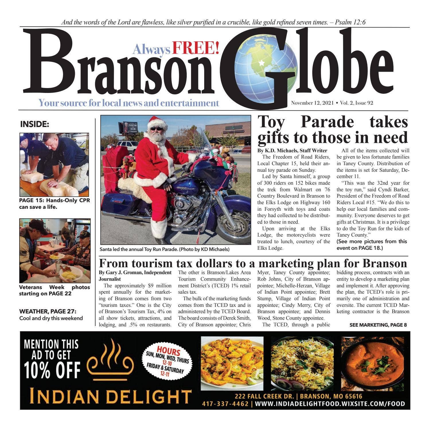Branson Globe, November 12, 2021 by bransonglobe - Issuu