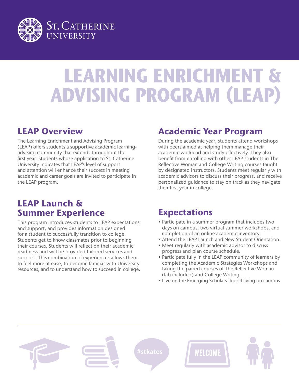 College for Women: Learning, Enrichment and Advising Program (LEAP) by St. Catherine University ...