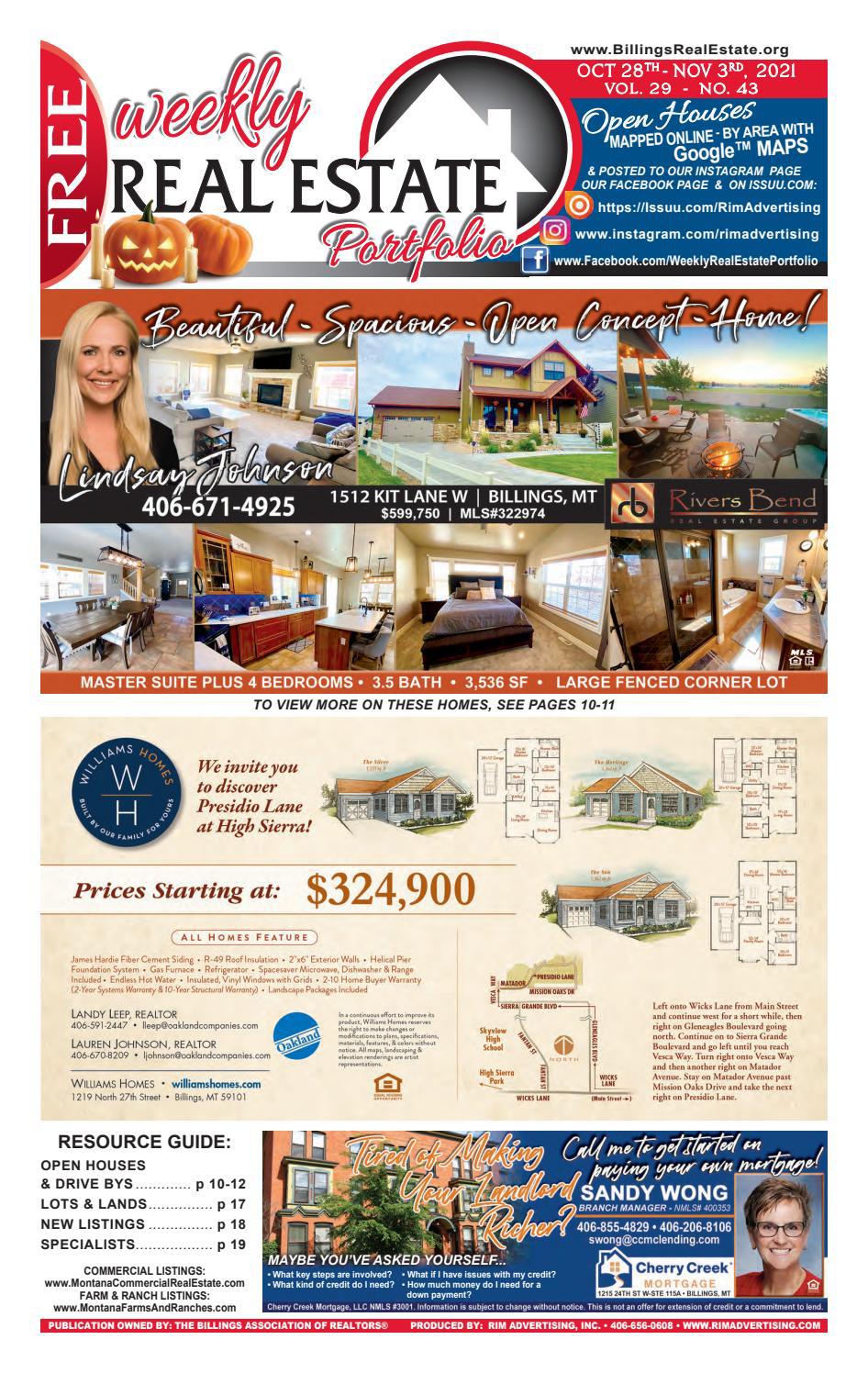 WEEKLY REAL ESTATE PORTFOLIO - October 27th, 2021 by RIMAdvertising - Issuu