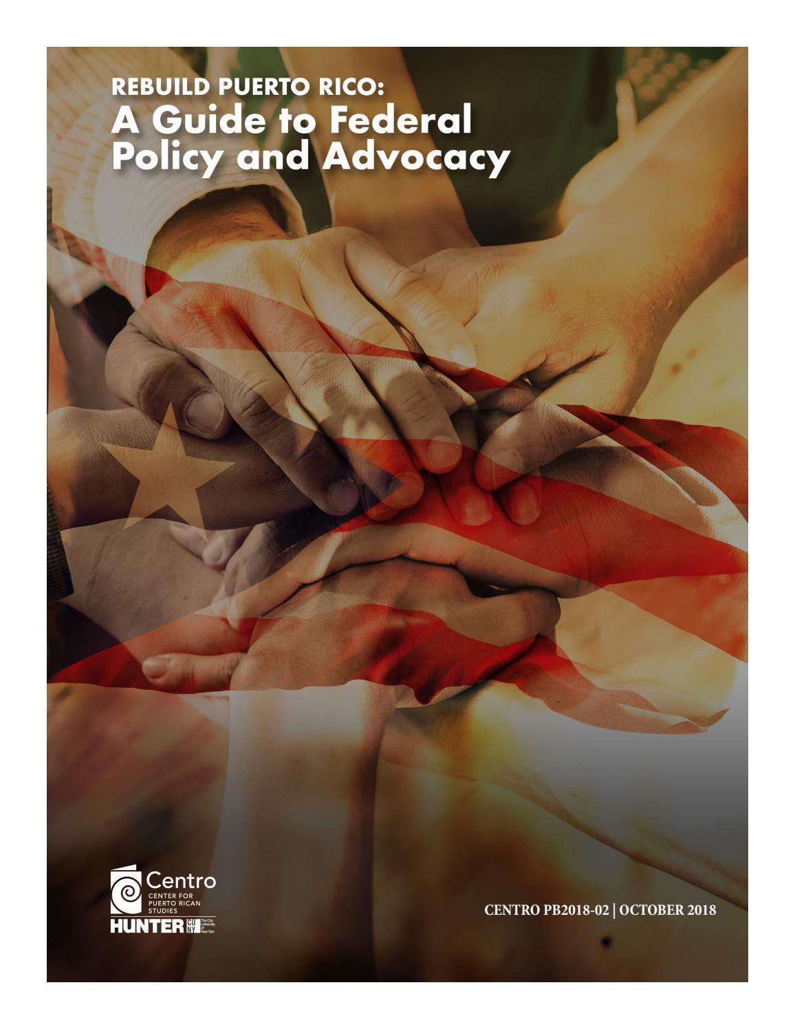 Rebuild Puerto Rico: A Guide to Federal Policy and Advocacy (2008) by ...