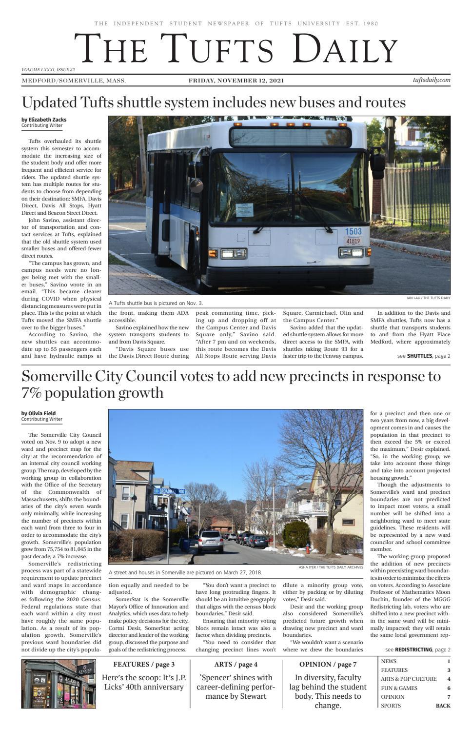 The Tufts Daily - Friday, November 12, 2021 by The Tufts Daily - Issuu