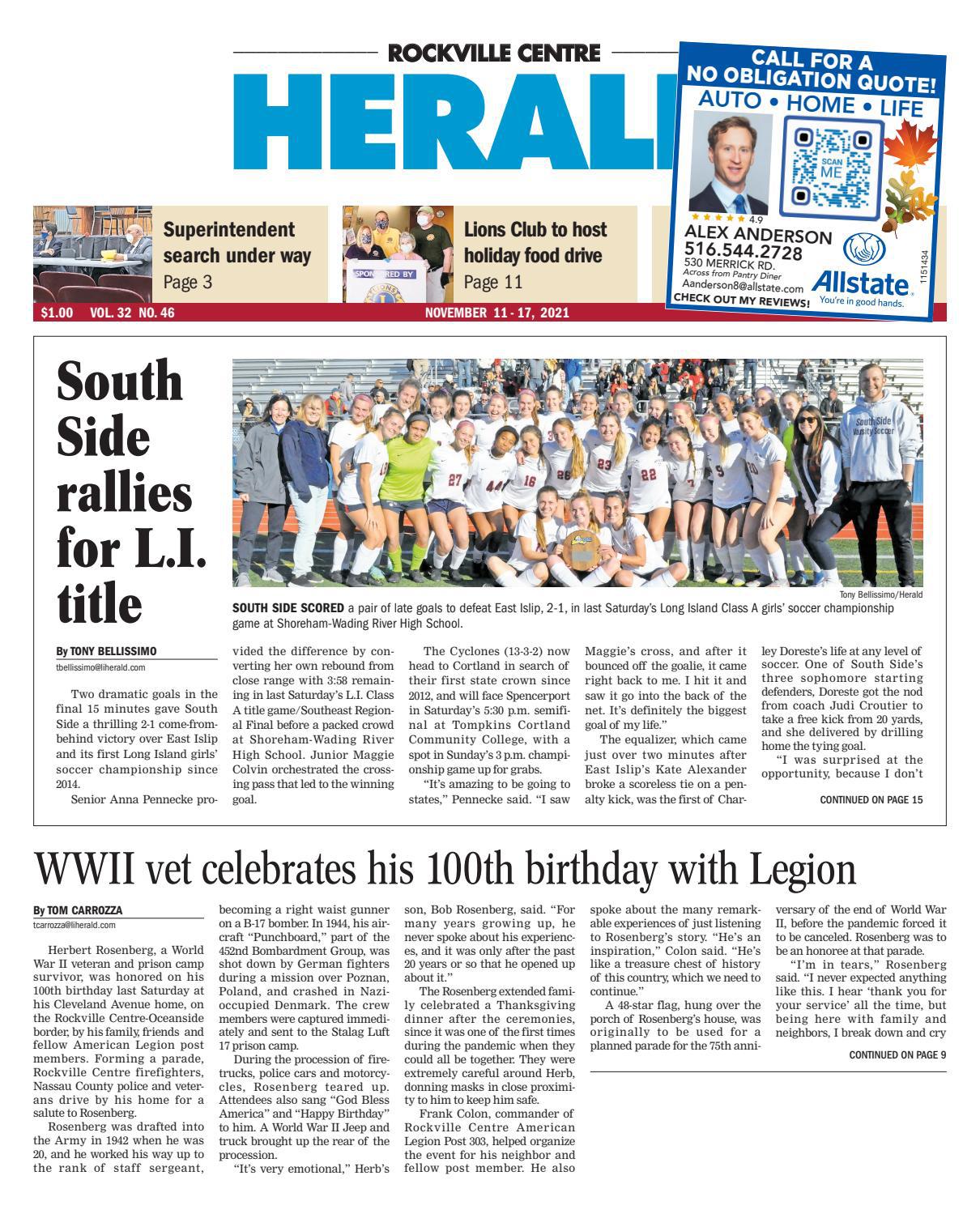 Rockville Centre Herald 11-11-2021 by Richner Communications, Inc - Issuu