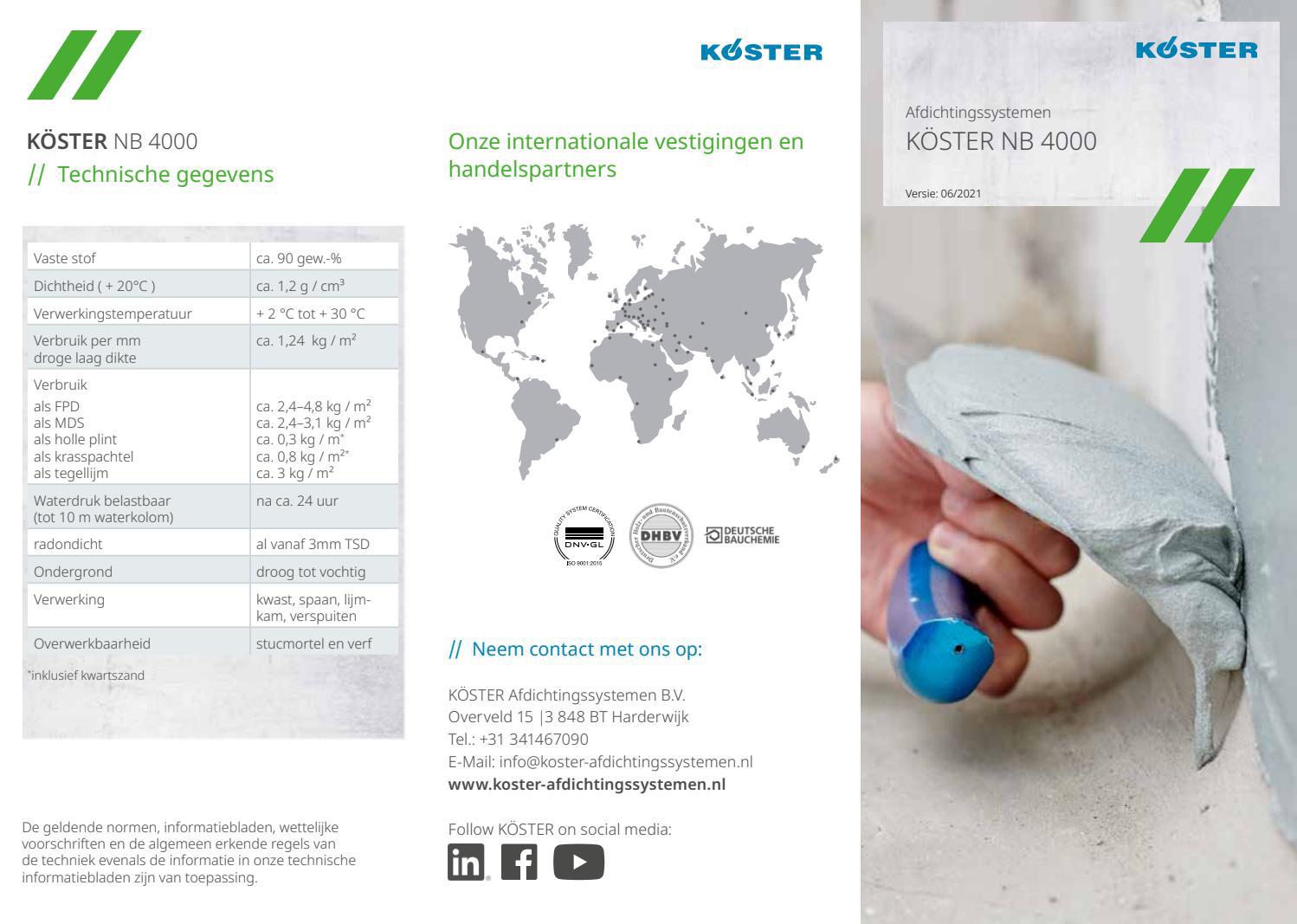 Köster NB 4000 Kelder buitenafdichting by Koster-afdichtingssystemen bv ...