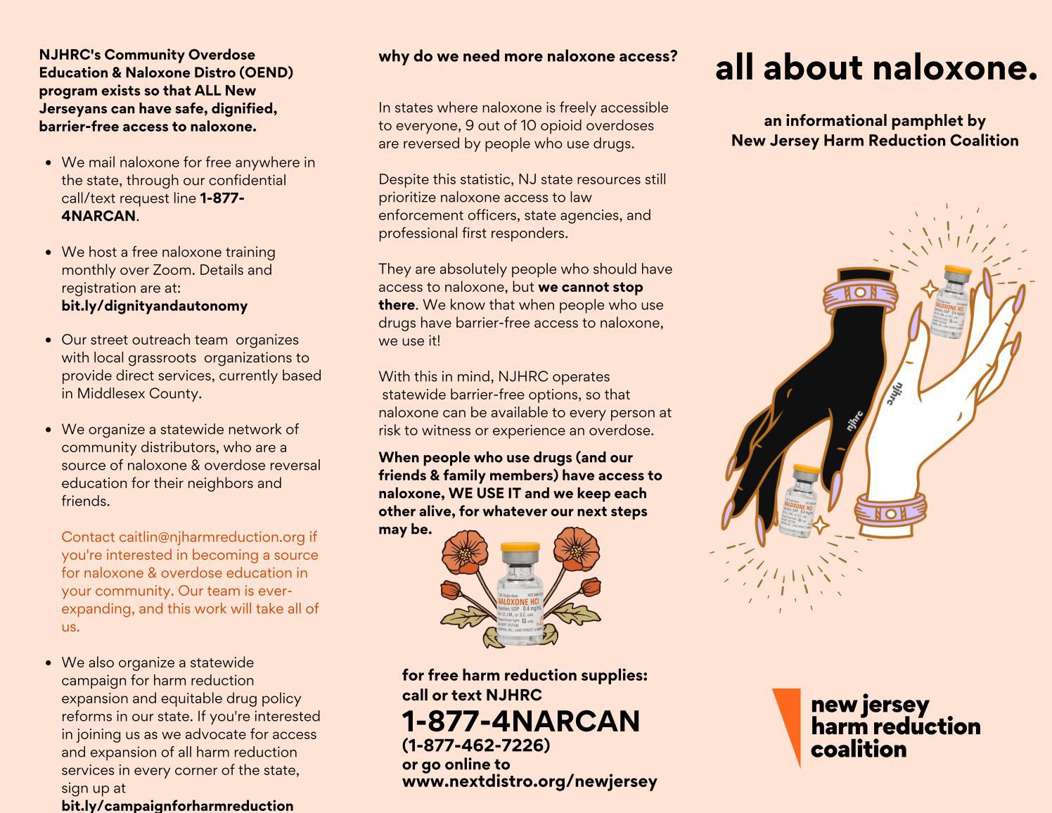 PRINTABLE All About Naloxone Trifold Brochure by NJHRC - Issuu