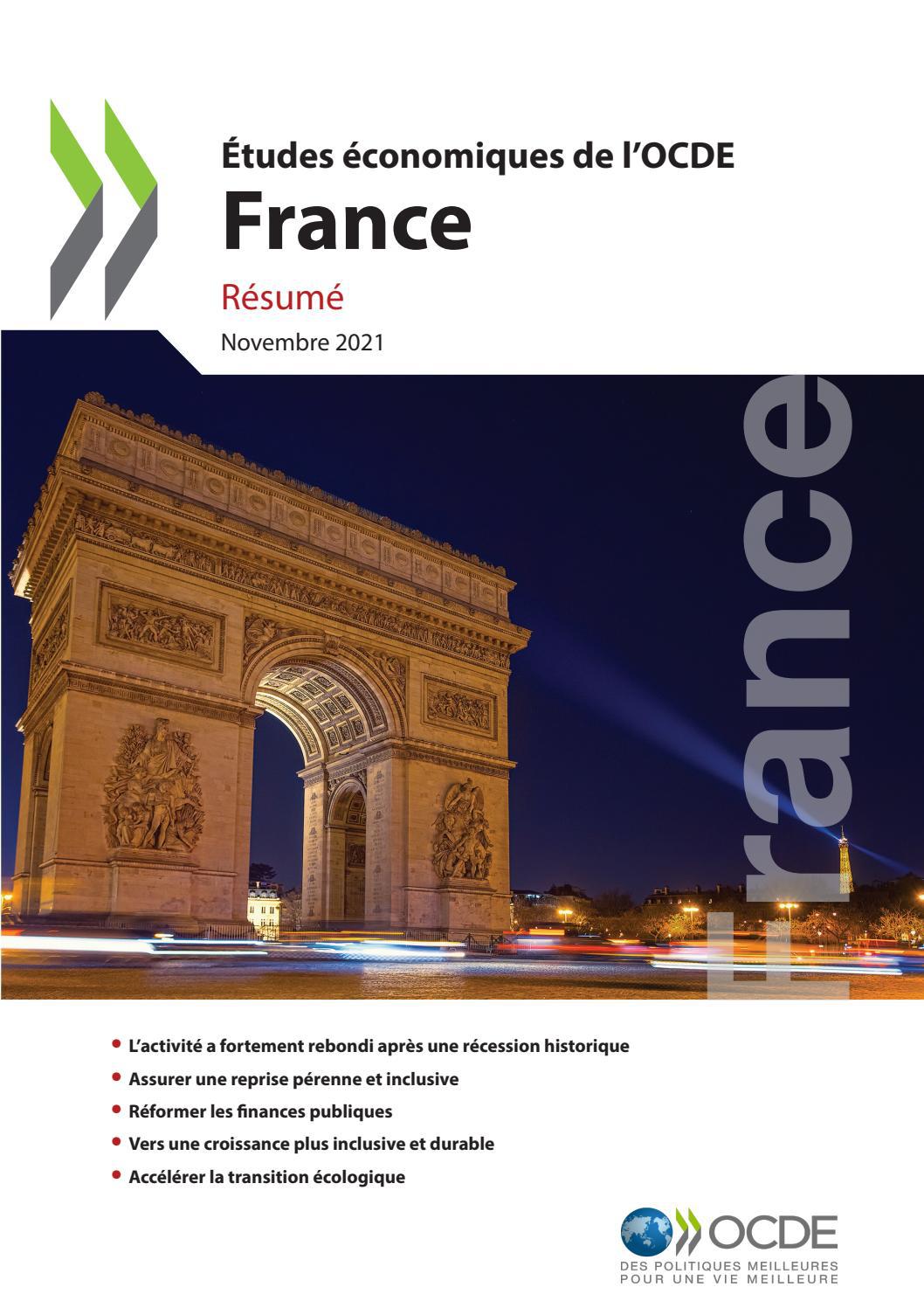Étude économique de l'OCDE: France 2021 - Résumé by OECD - Issuu