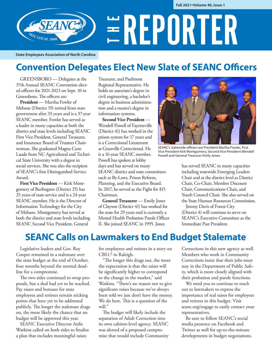 Fall 2021 Reporter by SEANC - Issuu