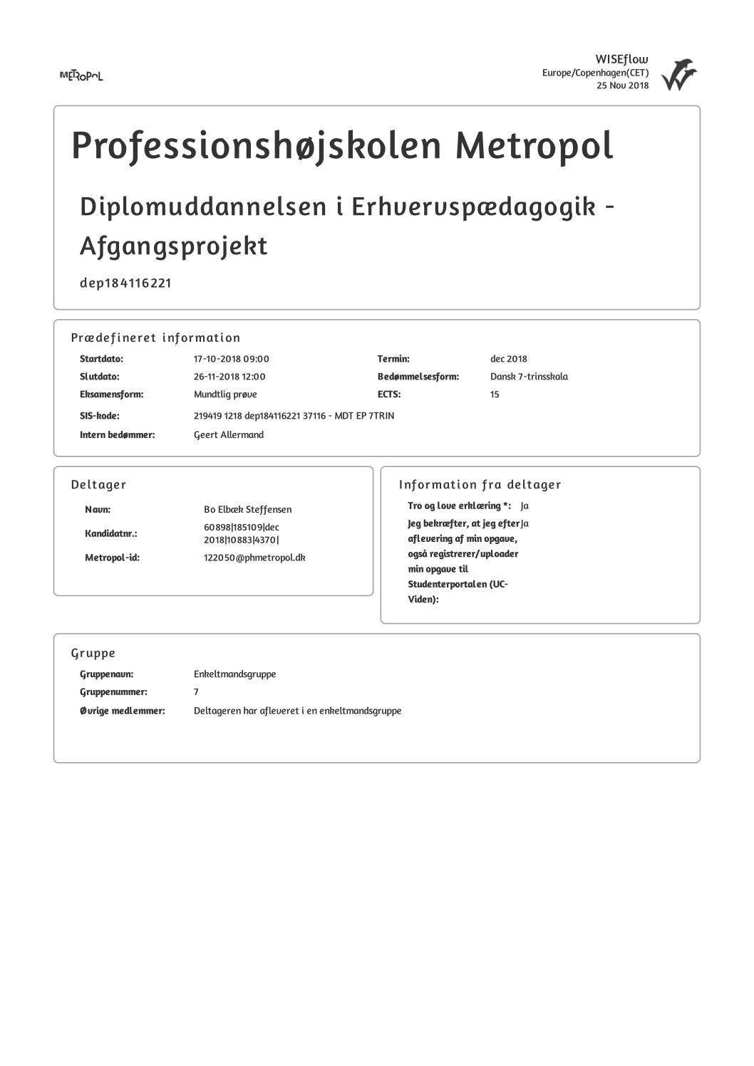 Bo Elbæk Steffensen: Talentspor Datateknikker Programmering. DEP 2018 ...