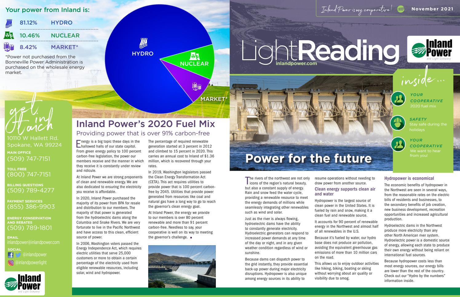 Light Reading - November 2021 by Inland Power & Light - Issuu
