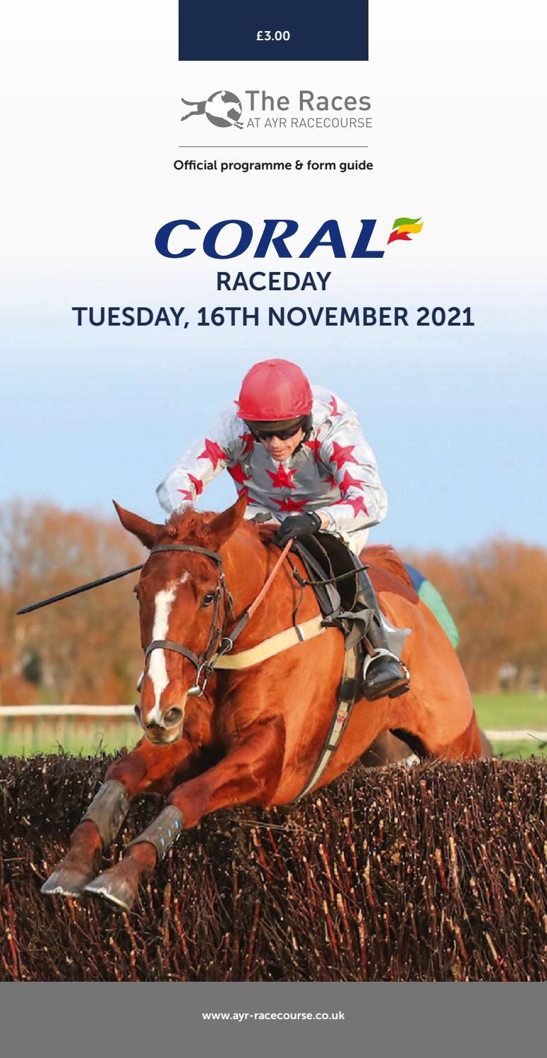 Ayr Racecard - Tuesday 16th November by Weatherbys - Issuu