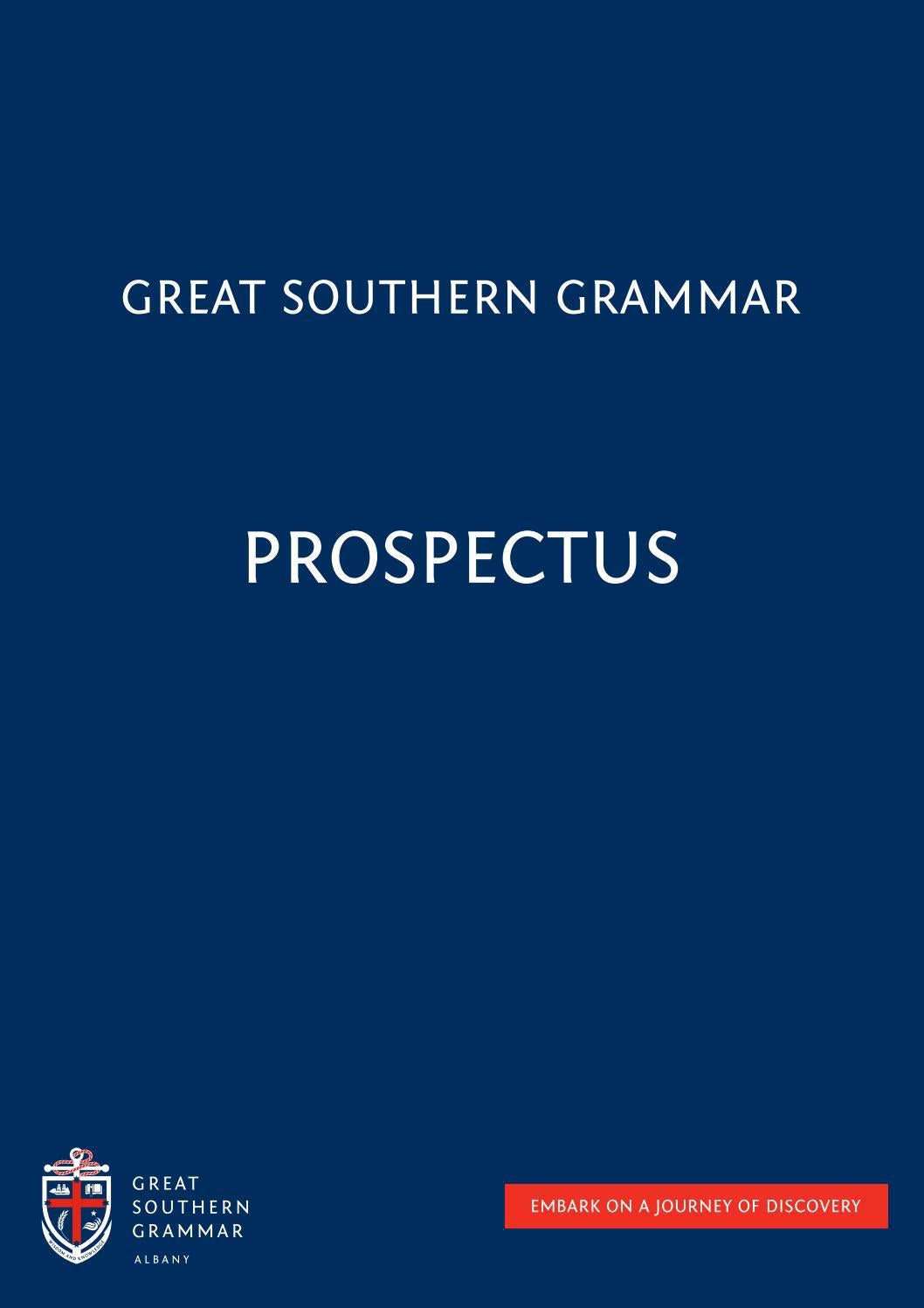 Great Southern Grammar Prospectus by Great Southern Grammar - Issuu